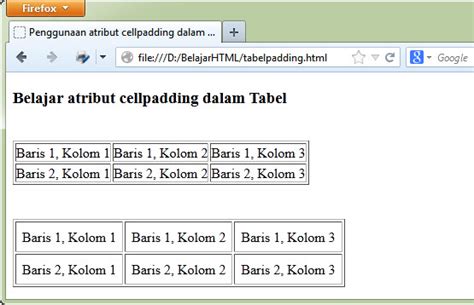 Bang Ezha Sharing Tutorial Tabel HTML Part 1 Mengenal Atribut Border