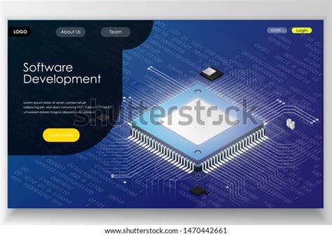 Software Development Concept Big Data Processing Stock Vector Royalty Free 1470442661