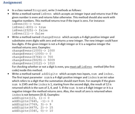 Solved Assignment • In A Class Named Program Write 3