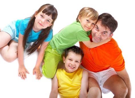 Tio Com Sobrinho E Sobrinha Foto De Stock Imagem De Adulto Homem 2687388
