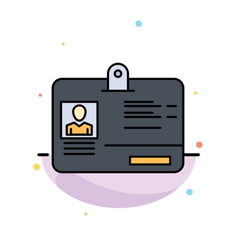 Pass Card Identity Id Abstract Flat Color Icon Template 13145989 Vector