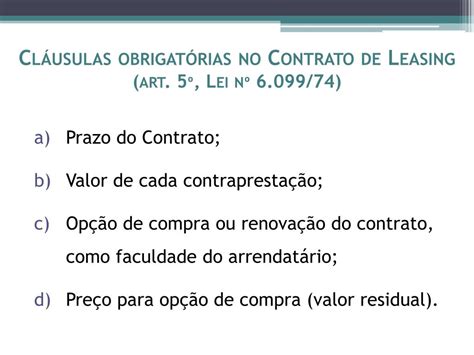 Ppt Contrato De Arrendamento Mercantilleasing Powerpoint
