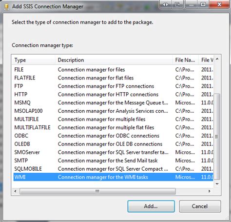 Using The Ssis Wmi Task To Gather System Information Sql Freelancer Blog