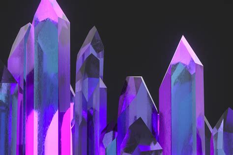 정밀 절단 매직 크리스탈 공상 과학 소설과 마법의 테마 3d 렌더링의 클러스터 3차원 형태에 대한 스톡 사진 및 기타 이미지 3차원 형태 거친 결정체 Istock