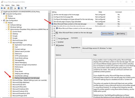 Microsoft Edge Open New Tab Without MSN News Configure Start Pages