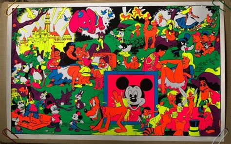 Vintage Black Light Poster Disney Pin Up Wally Wood Orgy Sex Etsy