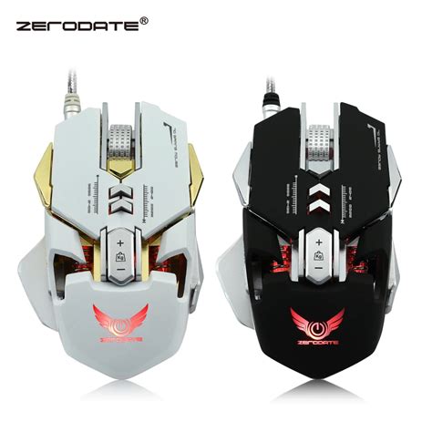 ZERODATE 3200DPI USB Wired Competitive Gaming Mouse 7 Programmable Buttons Mechanical Macro