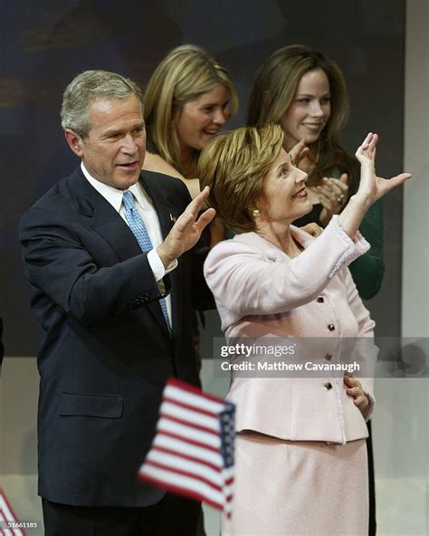 Us President George W Bush First Lady Laura Bush And Their News