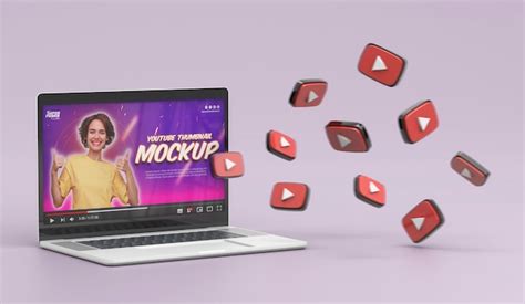 Interface Do Youtube Do Computador Pessoal Psd Premium