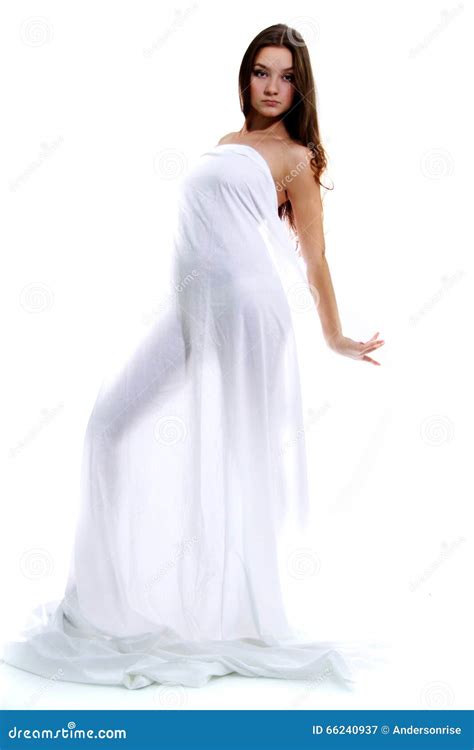 Woman Through The Transparent Fabric Stock Image Image Of Body Naked