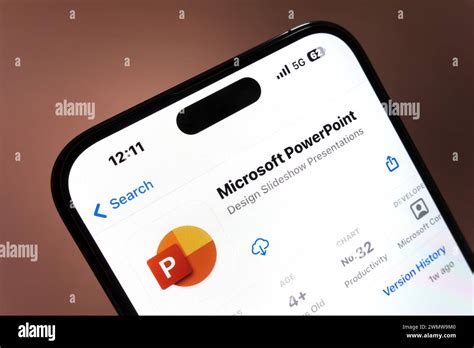 Nanning China Feb 26 2024 Microsoft Powerpoint App On A Smartphone