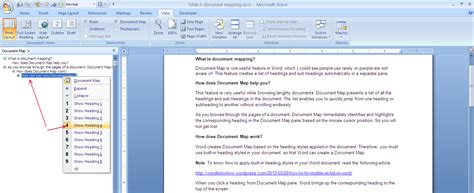 Know Document Map In Word MS Word Know How