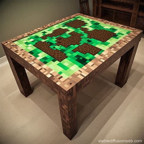 Minecraft Table Scene Stable Diffusion Online