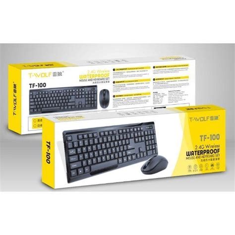 T WOLF TF100 WIRELESS KEYBOARD AND MOUSE SET Lazada
