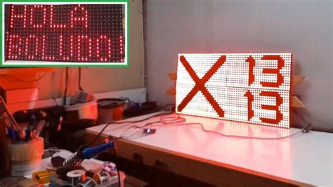 Led Matrix 32x16 Hub12 Rg 14 Scan Arduino Ide Esp32 No Library Youtube