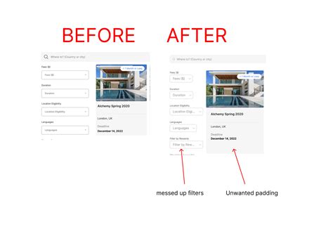 In Line Filters Unwanted Padding In List View Bug Reports Softr