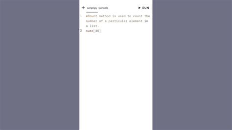 Count Method In Python Count Method List Python Youtube