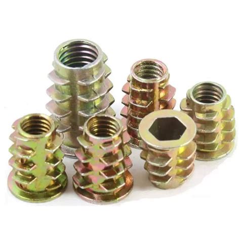 Custom Self Tapping Threaded Inserts For Wood M10 X 25 Hex Drive Head
