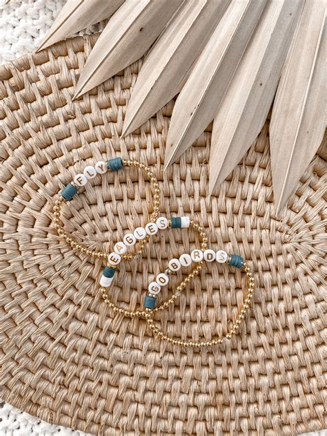 Philadelphia Eagles Beaded Bracelets Philly Football Bracelet Go Birds