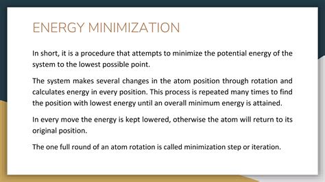 Energy Minimization Methods Molecular Modeling Pptx