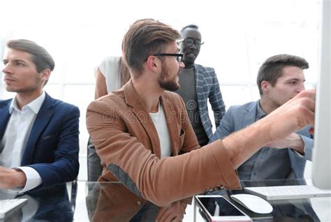 Programmer Working In A Software Developing Company Office Stock Image Image Of Group