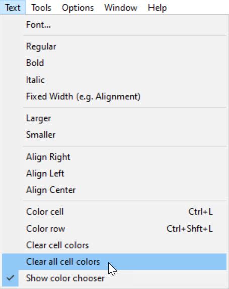 Color Coding Cells