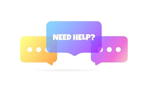 Premium Vector Need Help Bubble Icon Flat Style Vector Icon