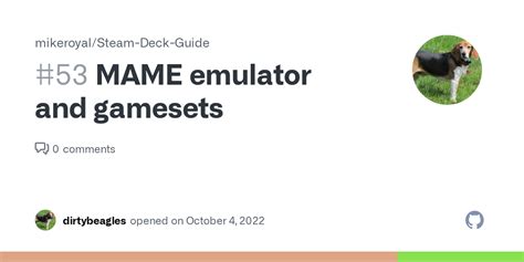 Mame Emulator And Gamesets · Issue 53 · Mikeroyalsteam Deck Guide · Github