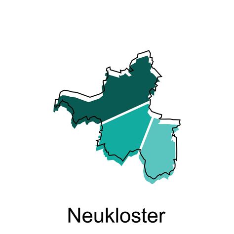 Map Of Neekloster Vector Design Template National Borders And