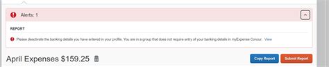 Cant Submit Expense Until Bank Information Deleted Sap Concur