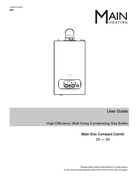 Main Eco Compact Combi User Guide Pdf Water Heating Boiler