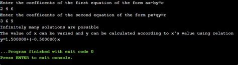 C Program For Simultaneous Equations Simple2code