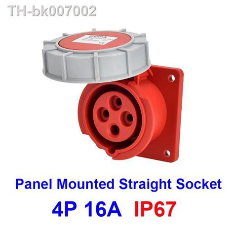 Ip67 Industrial Plug And Socket Electrical Connector 3pin 4pin 5pin 16a 32a Waterproof Panel