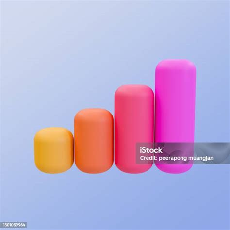 3d 최소 막대 차트 증가 데이터 분석 개념입니다 4색 막대 그래프 아이콘입니다 3d 그림입니다 0명에 대한 스톡 사진 및 기타 이미지 Istock