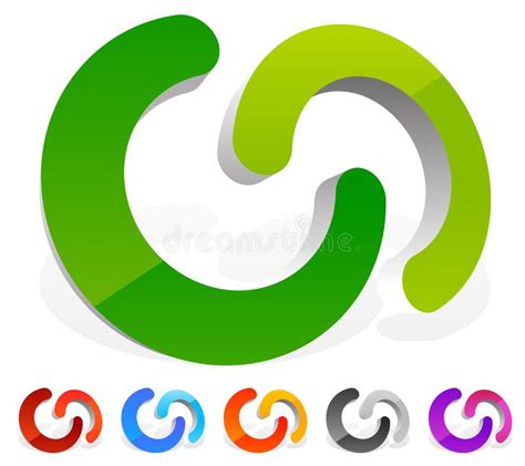 Interlocking Circles Interlocking Rings As Abstract Connection Stock Vector Illustration Of