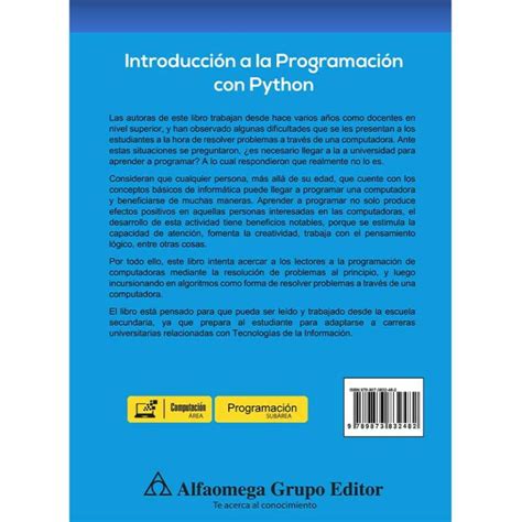 Introducción A La Programación Con Python Alfaomega Argentina