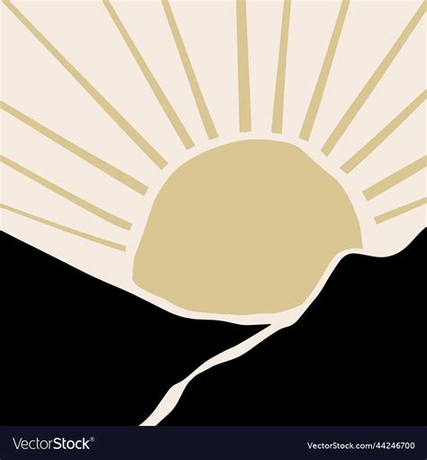 Modern Abstract Minimalistic Geometric Curve Line Vector Image