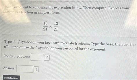 Use An Exponent To Condense The Expression Below Then Compute Express