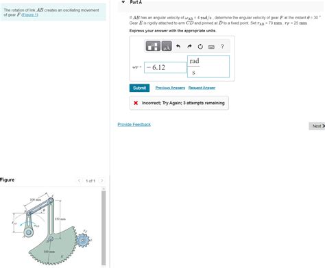 Solved The Rotation Of Link Ab Creates An Oscillating