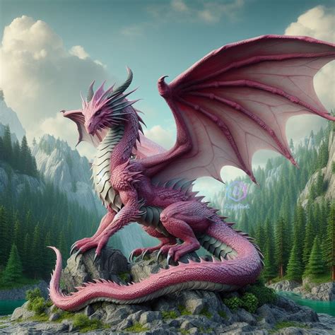 Majestic Pink Dragons Roby Berti Art Disegni Drago
