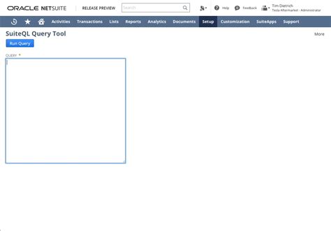 Netsuite Suiteql Query Tool Suitelet