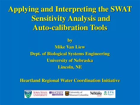 Ppt Applying And Interpreting The Swat Sensitivity Analysis And Auto Calibration Tools