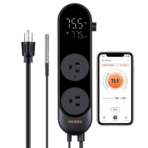 Inkbird Digital Temperature Controller Dual Stage And Bluetooth Itc 312