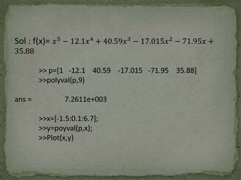 polynomials curvefitting and interpolation pptx graphics software