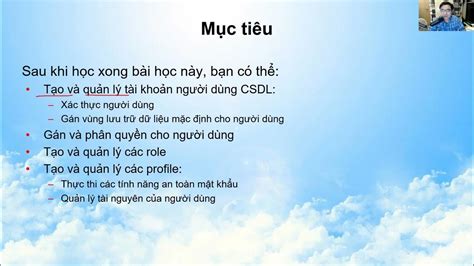 Buổi 05 User Trần Văn Bình Oracle Database Master Youtube