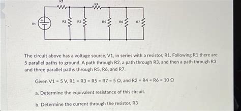 Solved R1 R2 R3 Ww R5 R6 R7 V1 The