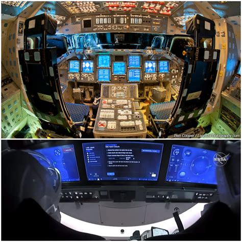 Miguyan2000🚀 On Twitter Old Space Shuttle Vs New Dragon Cockpit Looks