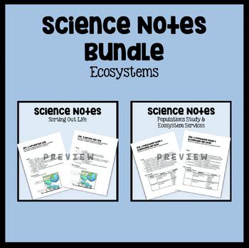 Ecosystems Notes Bundle By Brooks Squared TPT