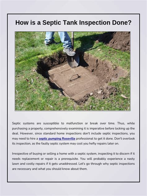 Septic Tank Inspection Checklist Download Free Pdf Septic Tank