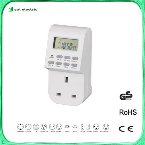 Newest Good Quality Electric Plug 7 Day Programmable Digital Timer Plug Hg01e Sal Electric